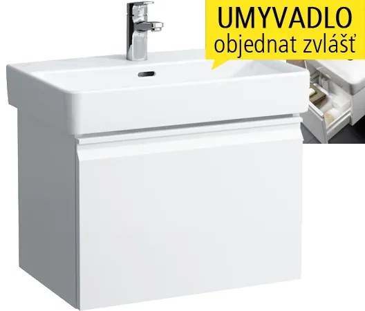 Laufen Pro S skříňka s 1 zásuvkou pod umyvadlo 60 x 38 cm bílá/lesk, Laufen