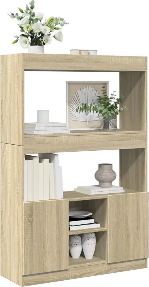 Skříň highboard dub sonoma 92 x 33 x 140 cm kompozitní dřevo 3309611