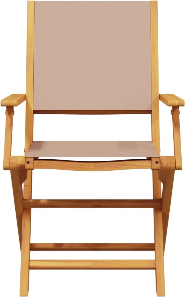 Skládací židle 6 ks, taupe látka a masivní dřevo 3214581