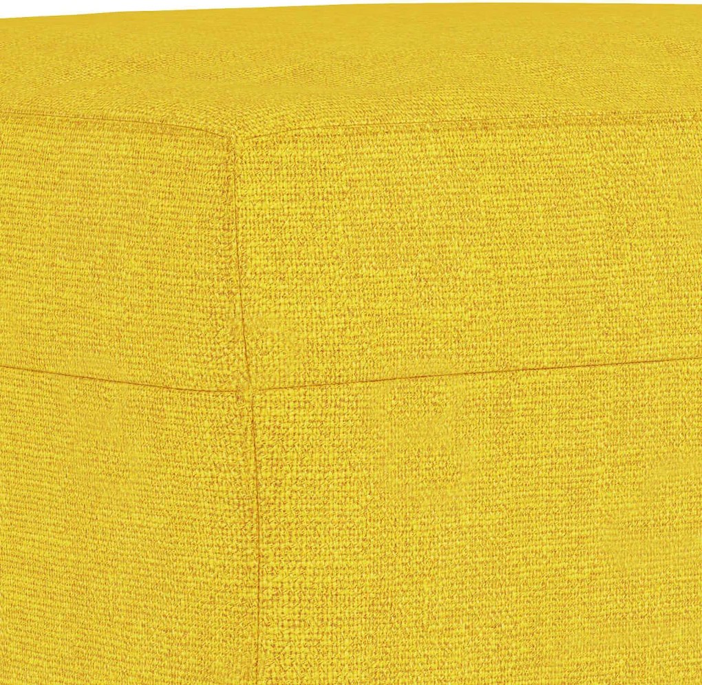 3dílná sedací souprava s polštáři světle žlutá textil 3201863