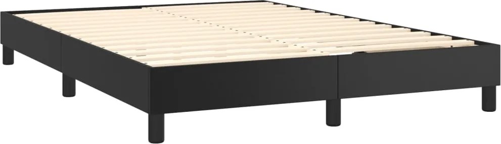 Box spring postel s matrací černá 140 x 190 cm umělá kůže 3141119