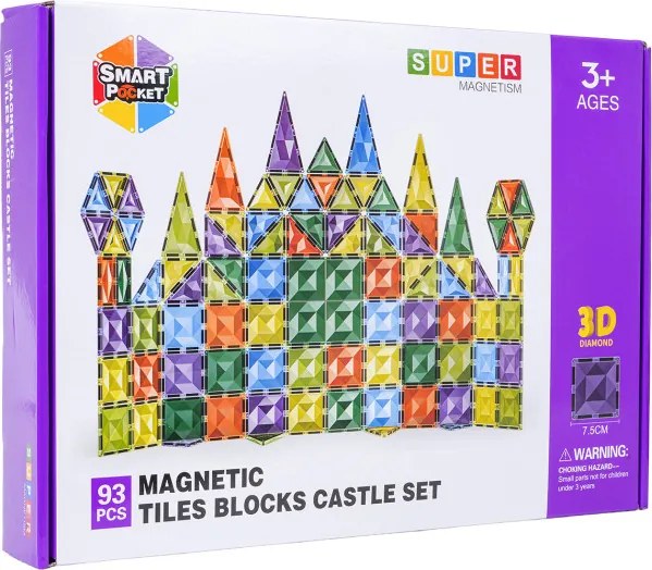 Magnetická stavebnice SUPER MAGNETISM , 93 dílků