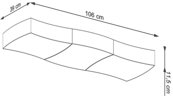 Sollux SL.1055 - Stropní svítidlo SQUARE 6xE27/60W/230V bílá