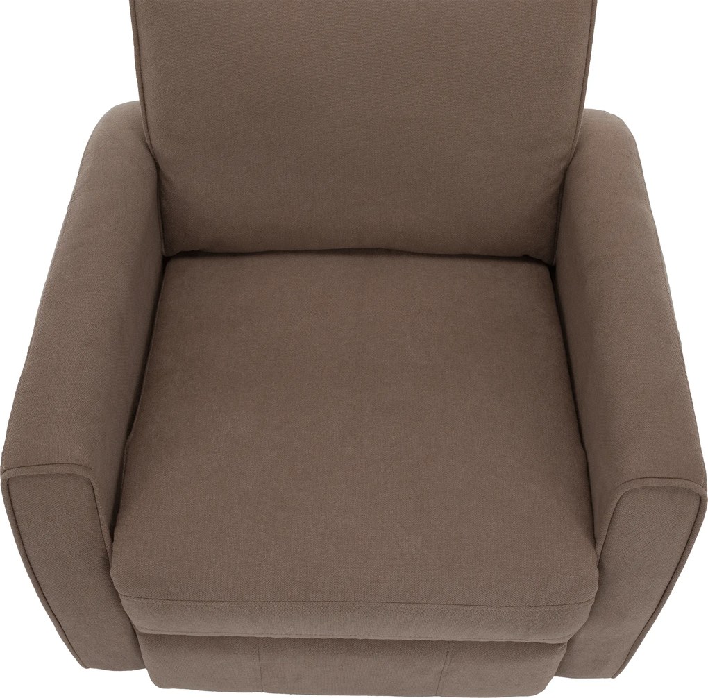 Relaxační otočné křeslo, šedohnědá Taupe, MEKENZI