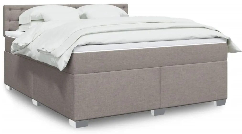 Box spring postel s matrací taupe 180x200 cm textil 3288285