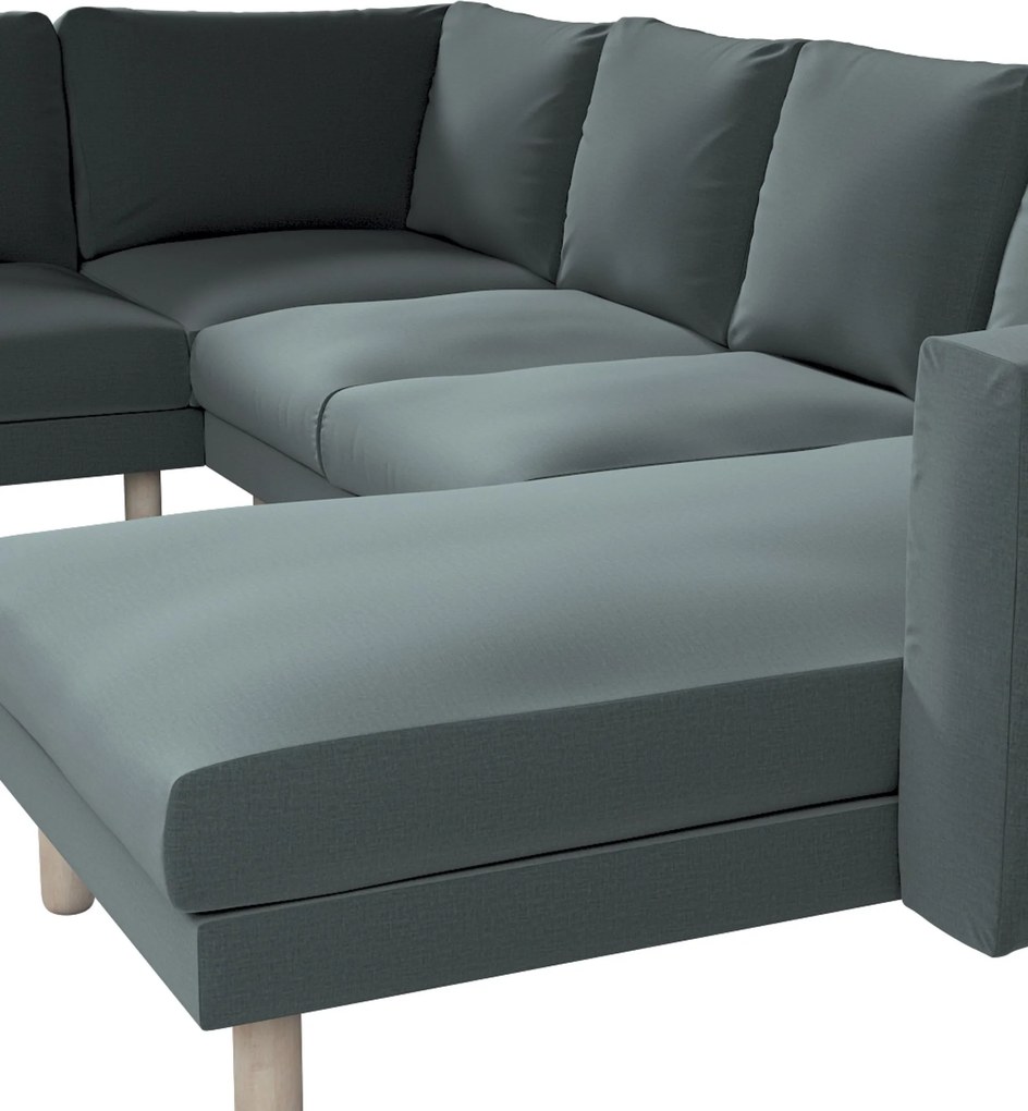 Potah na pohovku IKEA Norsborg rohová, 5-místná se šezlongem barva zelená látka sametová