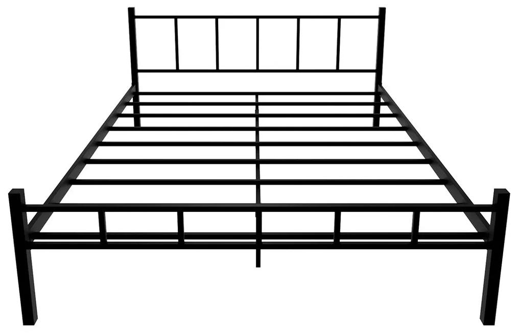 Černá kovová postel Kimmy, 90X190