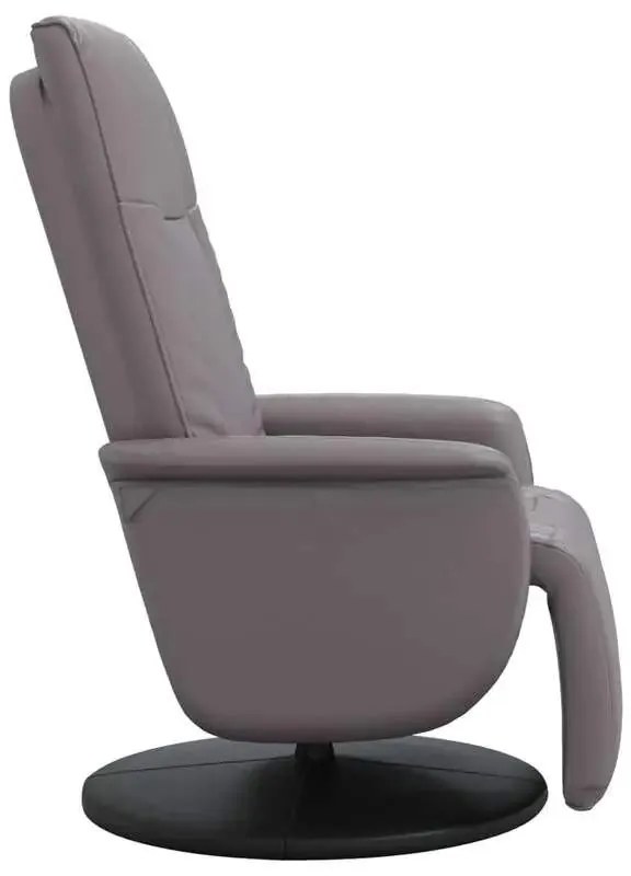 Křeslo relaxační, masážní, polohovací, otočné, ekokůže šedá, NoBi PULSAR