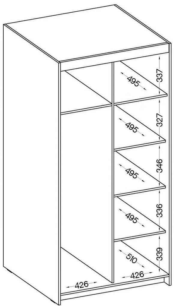 FN Skříň Enja 2D/2 zrcadla bílá