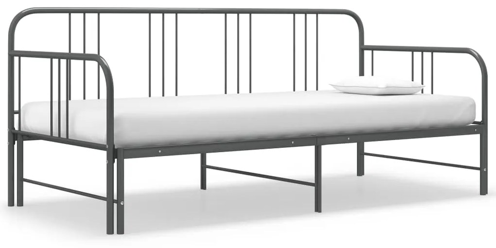 Rám vysouvací postele/pohovky šedý kovový 90 x 200 cm,  324754