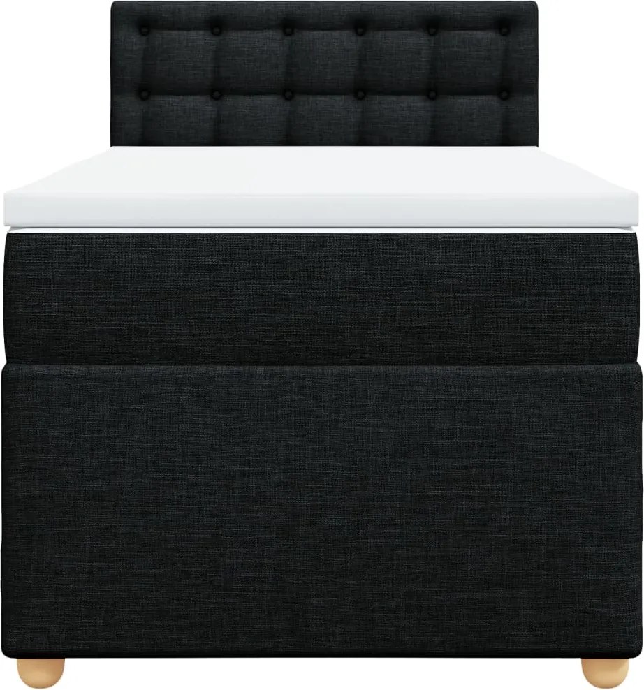 Box spring postel s matrací černá 80 x 200 cm textil 3288823