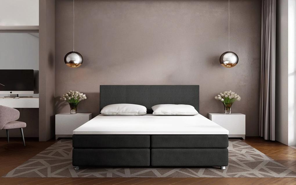 K&M postele Boxspring postel ATHENE bez úložného prostoru Velikost postele: 120 × 200 cm, Výběr matrace: Oboustranná pružinová matrace - středně tvrd…