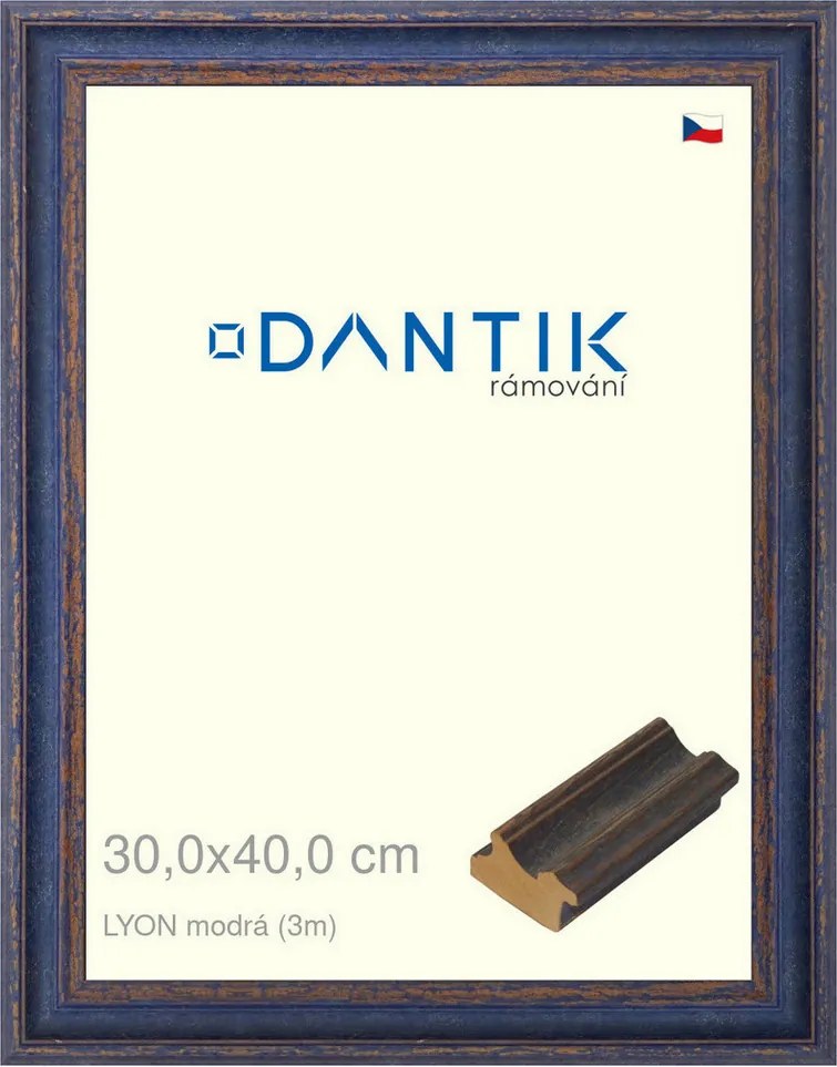 DANTIK rámeček 30x40 | LYON modrá (Plexi Čiré)