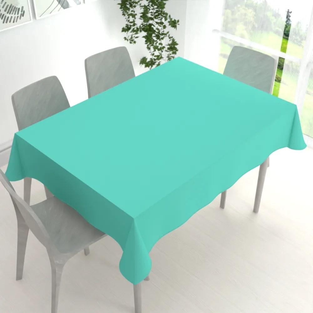 Biante Dekorační obdélníkový ubrus Rongo RG-093 Světle tyrkysový 140x160 cm