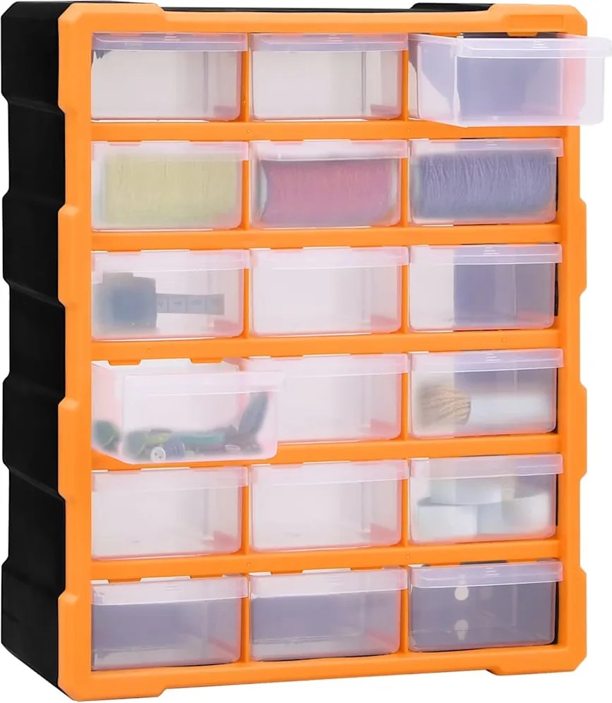 Organizér s 18 středně velkými zásuvkami 38 x 16 x 47 cm 149597