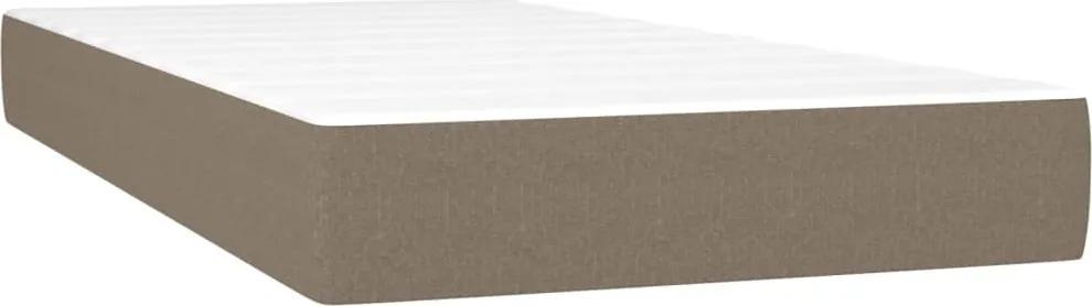 vidaXL Box spring postel s matrací 80 x 200 cm textil [3128081] Barva: tmavě hnědá