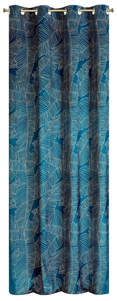ZATEMŇOVACÍ ZÁVĚS NA KROUŽCÍCH LIMITED COLLECTION MUSA2 140X250 CM TMAVĚMODRÁ
