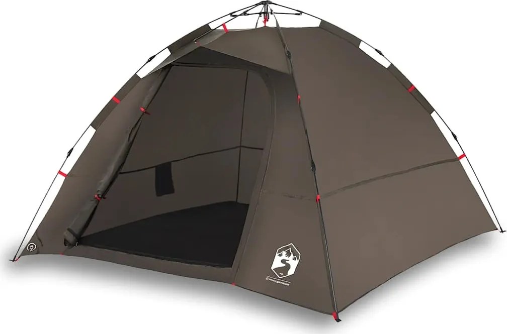 vidaXL Rybářský stan pro 4 osoby rychloupínací [4005327] Barva: Hnědá