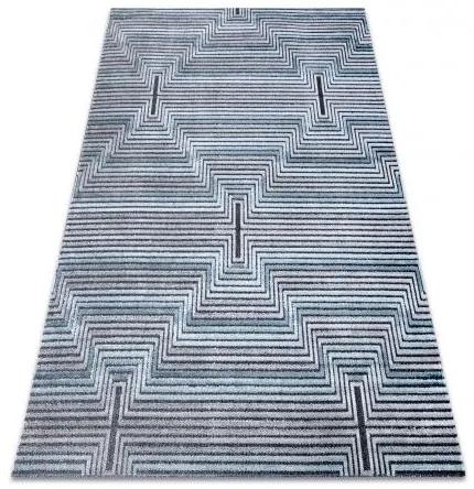 koberec Strukturální SIERRA G5018 ploché tkaní modrý proužky, diama velikost 160x220 cm | krásné koberce cz