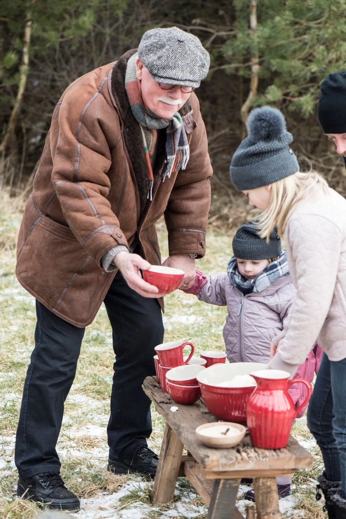 Ib Laursen Keramická mísa Mynte Strawberry Velikost L, červená barva, keramika,