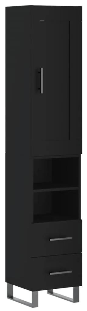 Skříň highboard černá 34,5 x 34 x 180 cm kompozitní dřevo,  3200282