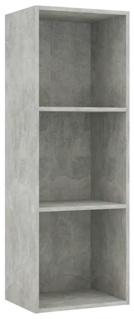 3-patrová knihovna Bieber - betonově šedá | 40x30x114 cm