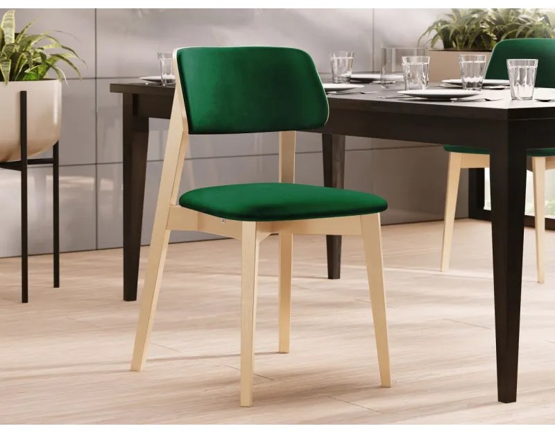 Čalouněná jídelní židle KT63/C, Potah: Magic Velvet 2205, Barva dřeva: buk