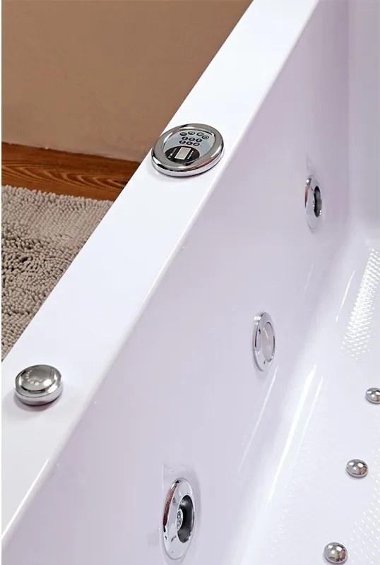 BPS-koupelny Hydromasážní vana RAMONA 640H 180x90 s ohřevem vody