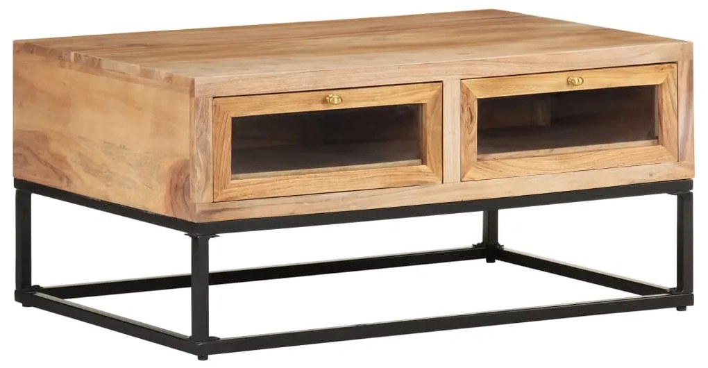 Konferenční stolek 90 x 60 x 40 cm masivní akáciové dřevo