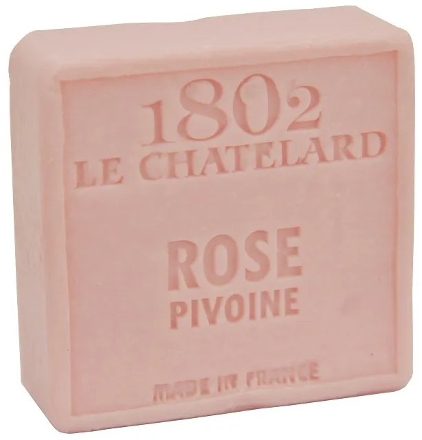 Le Chatelard Mýdlo čtverec - Růže a pivoňka, 100g