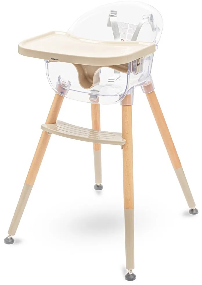 Jídelní židlička Baby Mix Ingrid wooden beige Barva: Béžová