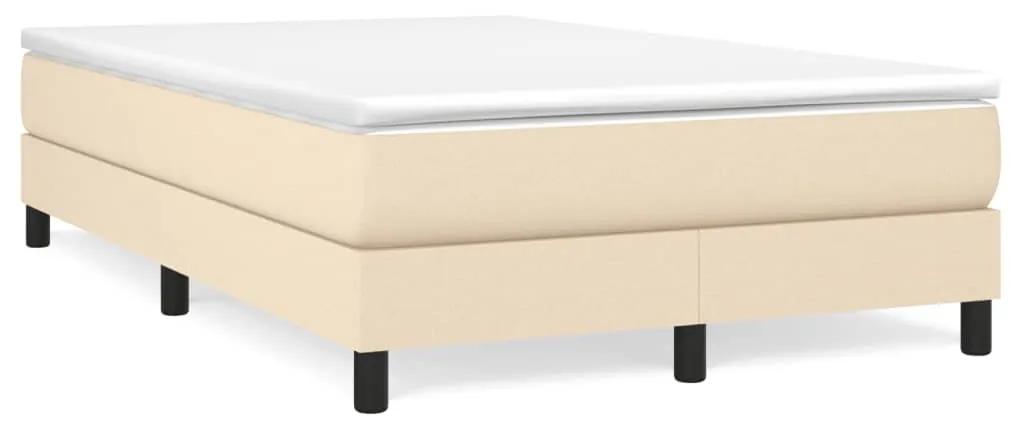 Box spring postel s matrací krémová 120x200 cm textil,  3144066