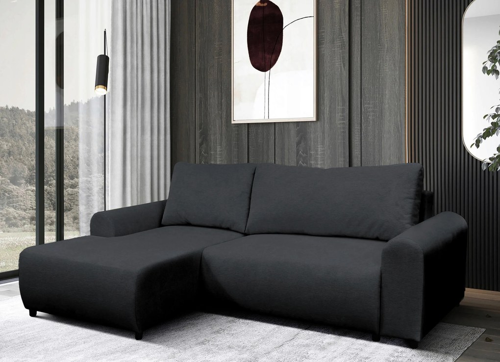 XXXLutz ROHOVÁ SEDAČKA, textil, černá MID.YOU - Sedací soupravy - 001574005902