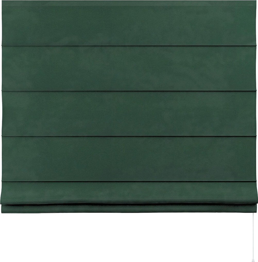 Římská roleta Capri barva zelená látka lesklé, sametová