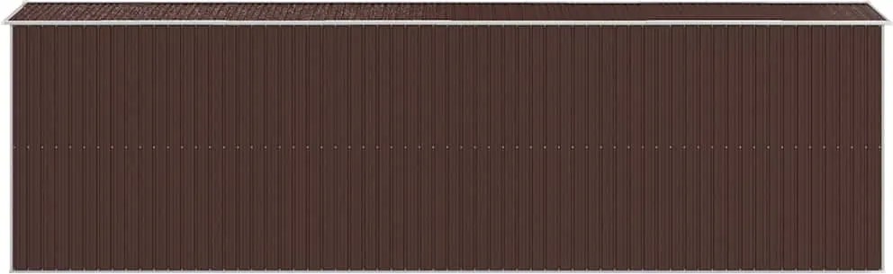 Zahradní kůlna tmavě hnědá 192 x 689 x 223 cm pozinkovaná ocel 3147466