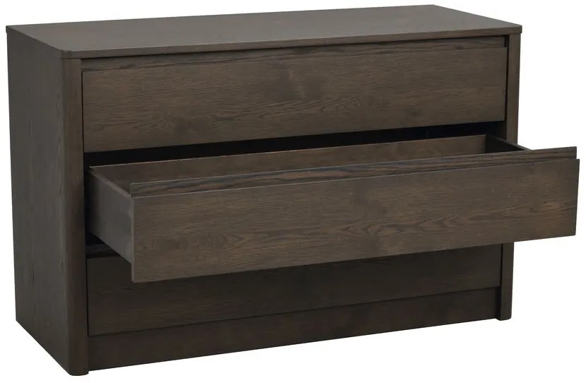 ROWICO Dřevěná komoda MELSTONE 110x45 cm tmavě hnědá