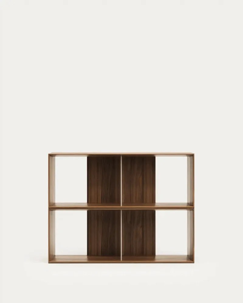 Modulární policový systém v dekoru ořechu v přírodní barvě 2 ks 101x76 cm Litto – Kave Home