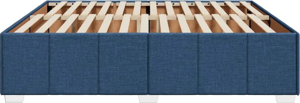 Rám postele bez matrace modrý 200 x 200 cm textil 3284866