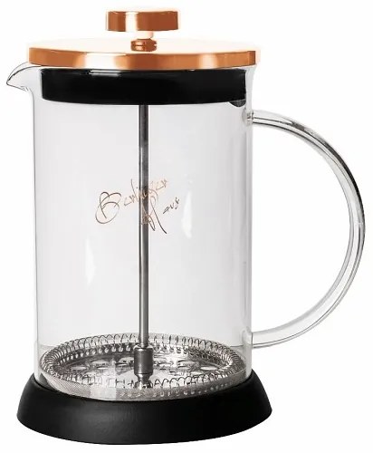 Konvička na čaj a kávu French Press 800 ml Rosegold Metallic Line BERLINGERHAUS BH-1495