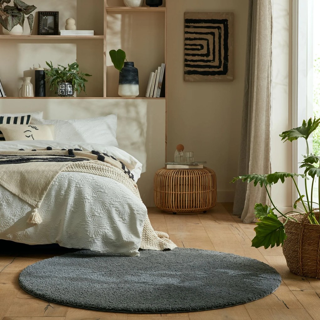 Flair Rugs koberce Kusový koberec Snuggle Grey kruh ROZMĚR: 133x133 (průměr) kruh