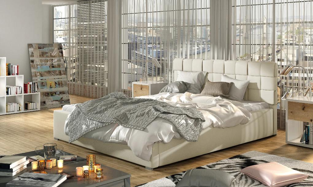 Grand postel 160x200 + kovový rošt/plynové písty/úložný prostor Materiál / Dekor: Soft 11