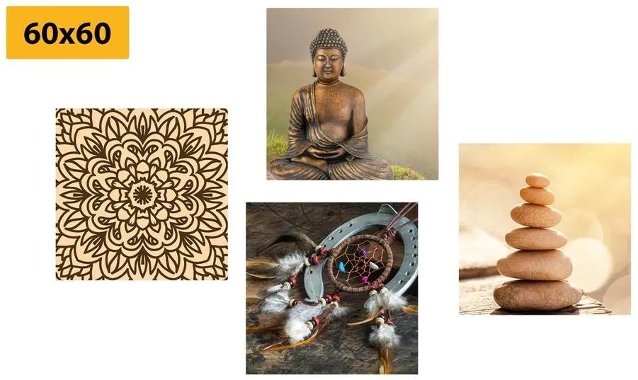 Set obrazů harmonický Buddha