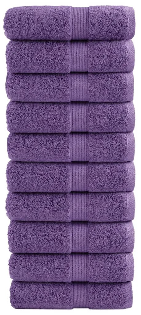 Prémiové mycí utěrky SOLUND 10 ks fialové 30x30 cm 600 g/m² 137349