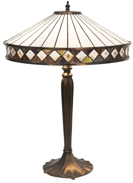 Stolní lampa Tiffany Diamant – 41x59 cm