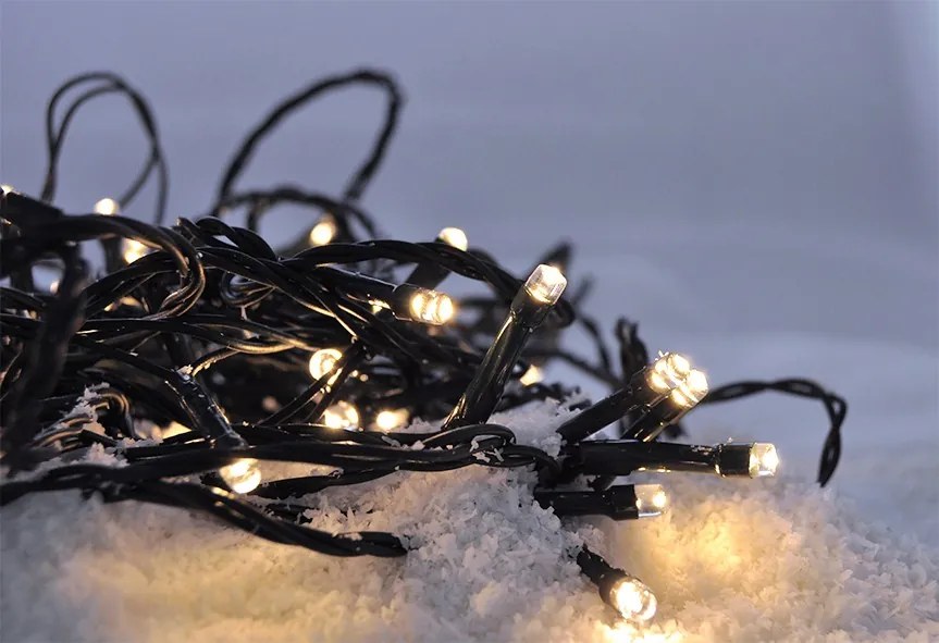 Solight LED vánoční řetěz, 500 LED, 50m, přívod 5m, IP44, teplá bílá 1V05-WW