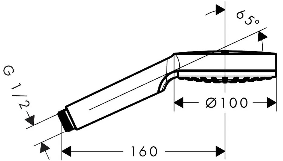 Hansgrohe Crometta, ruční sprcha 100 1jet EcoSmart, bílá/chromová, HAN-26333400