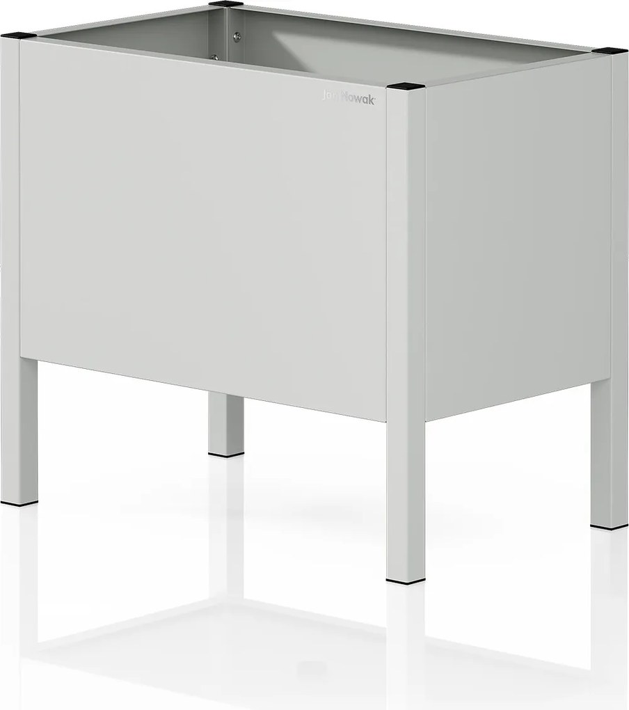 Malý šedý kovový obal na květináč: DAISY 400 x 350 x 250 mm