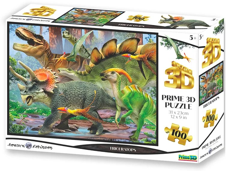 PRIME 3D PUZZLE - Triceratops 100 dílků