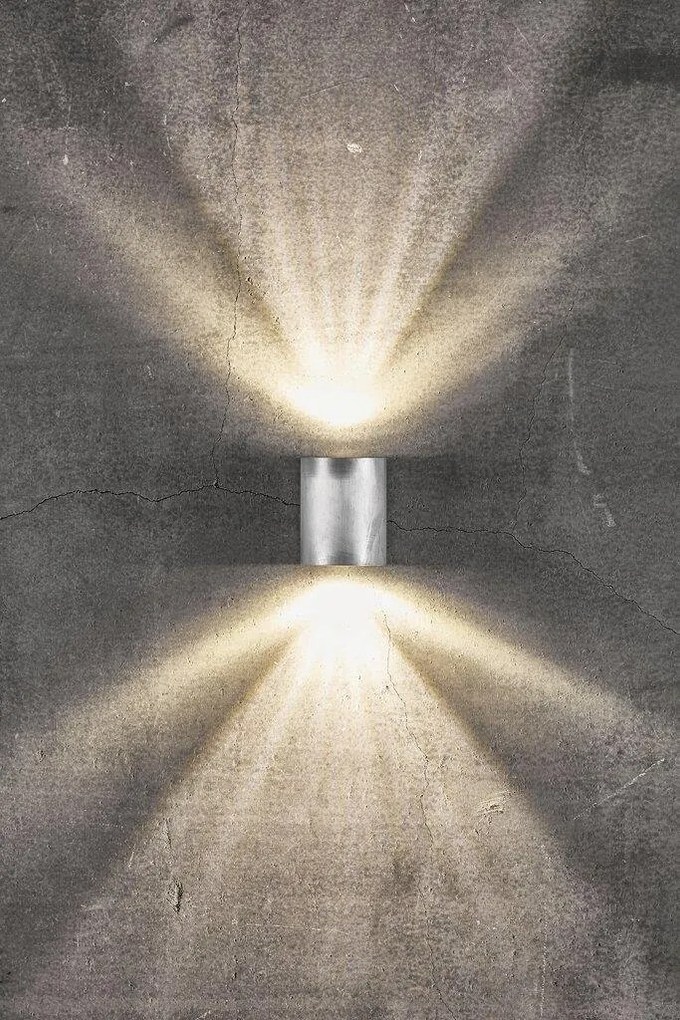 NOR 49701031 Venkovní nástěnné svítidlo Canto 2 2x5W LED galvanizovaná ocel čirá - NORDLUX