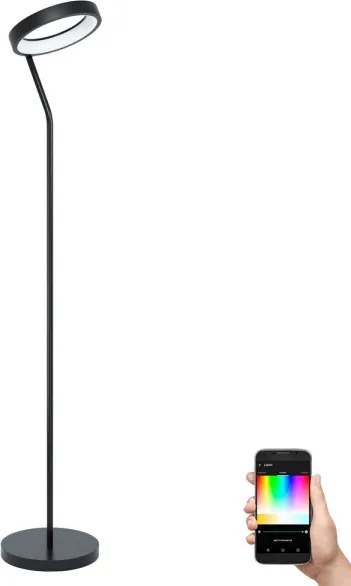 Eglo 32327 - LED RGBW Stm. stojací lampa MARGHERA-C LED/15,5W/230V černá